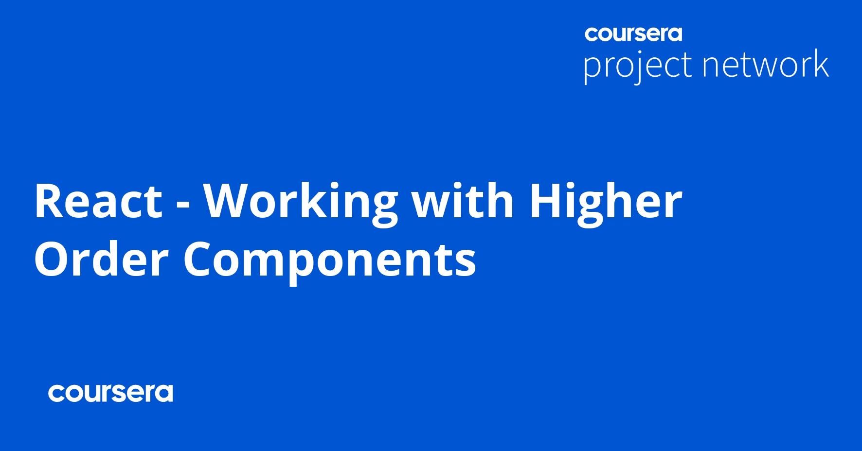 React Working With Higher Order Components