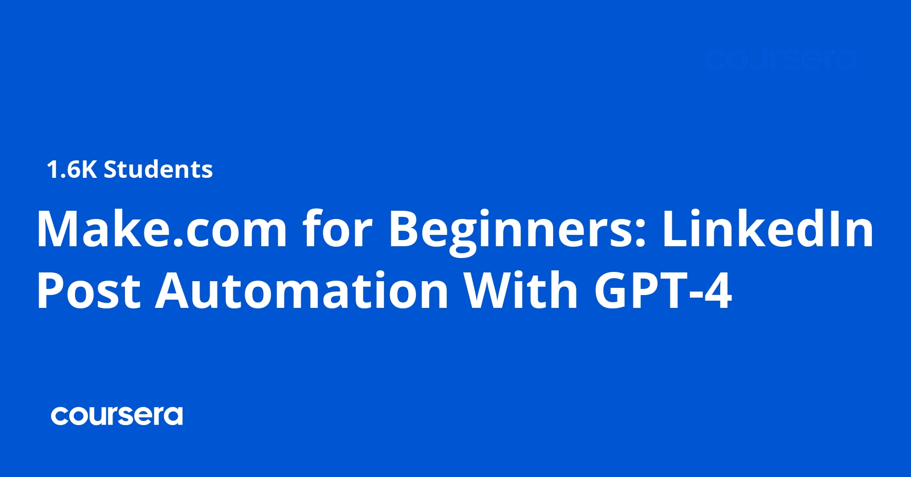 Make.com for Beginners: LinkedIn Post Automation With GPT-4 (Short ...