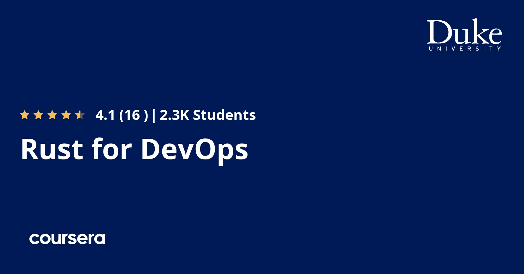 Rust for DevOps | Coursera