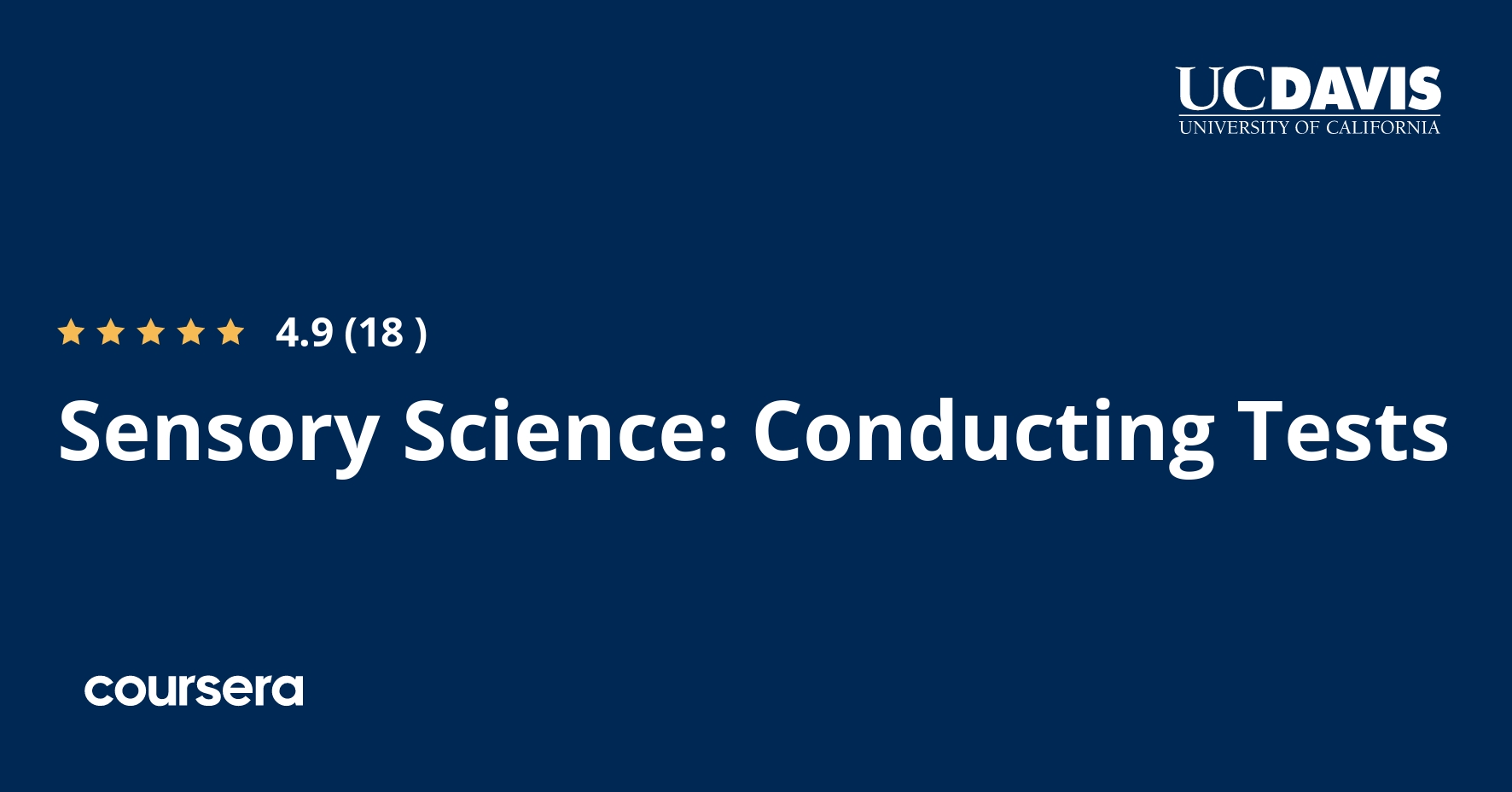 Sensory Science: Conducting Tests | Coursera