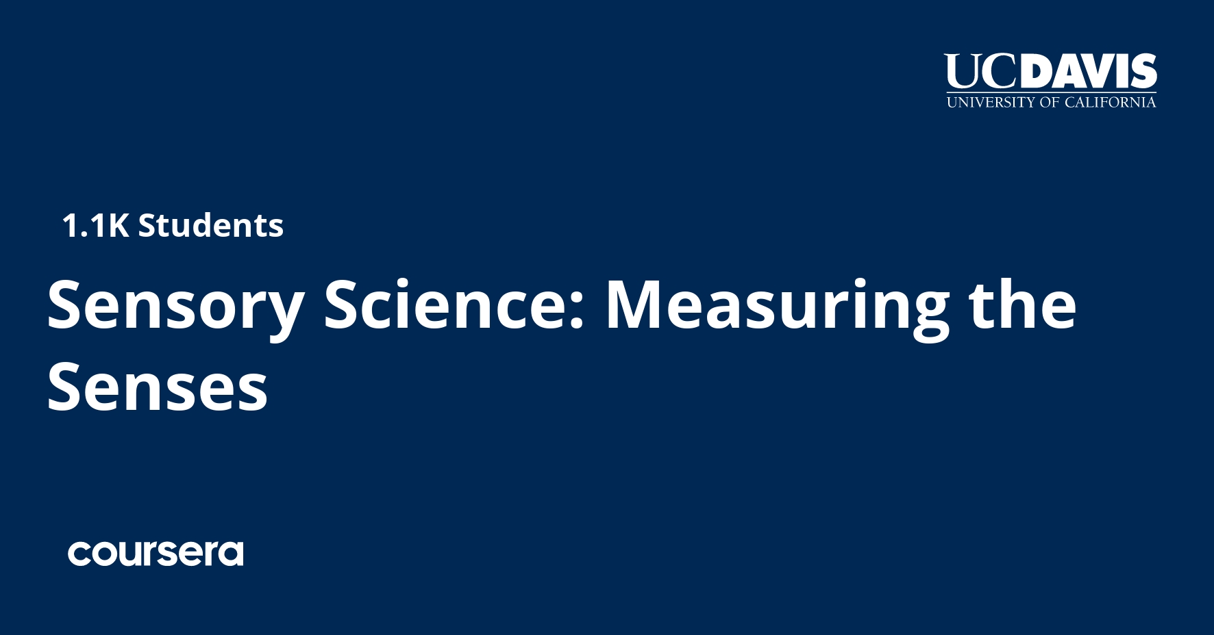 Sensory Science: Measuring the Senses | Coursera