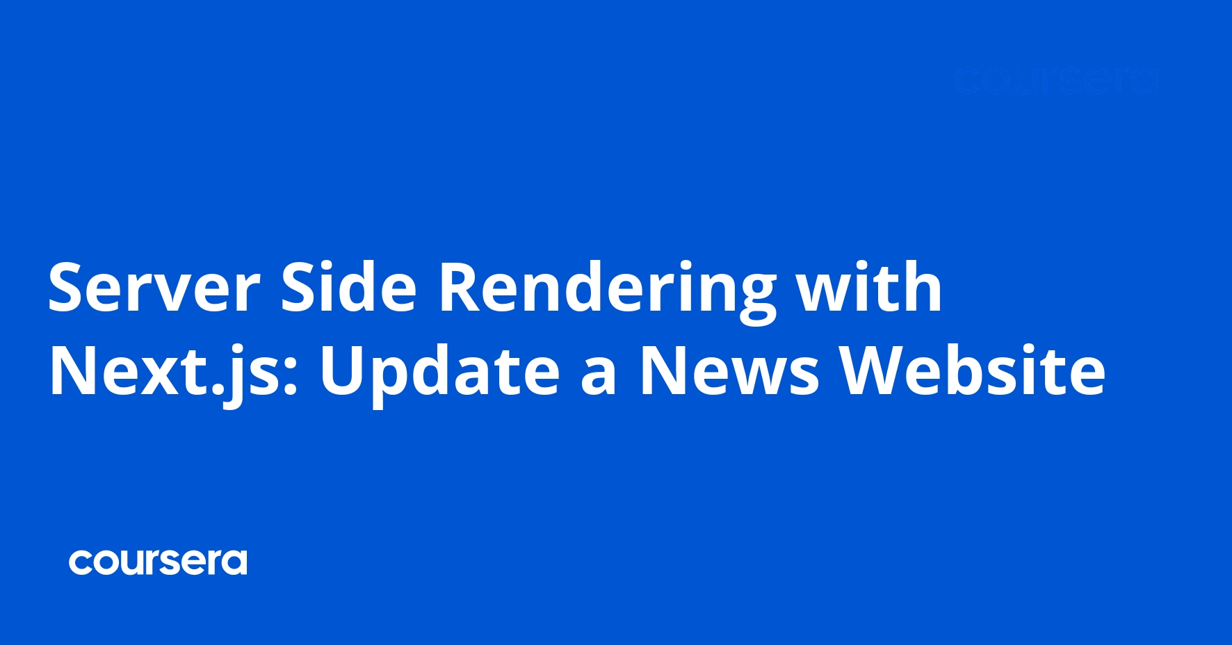 Server Side Rendering with Next.js: Update a News Website
