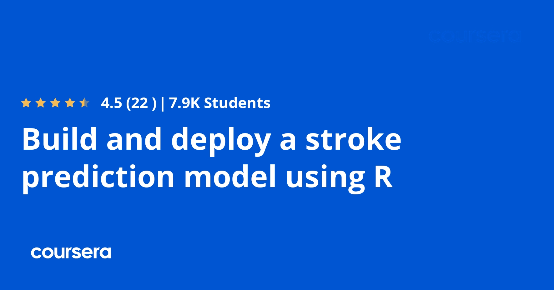 Build and deploy a stroke prediction model using R