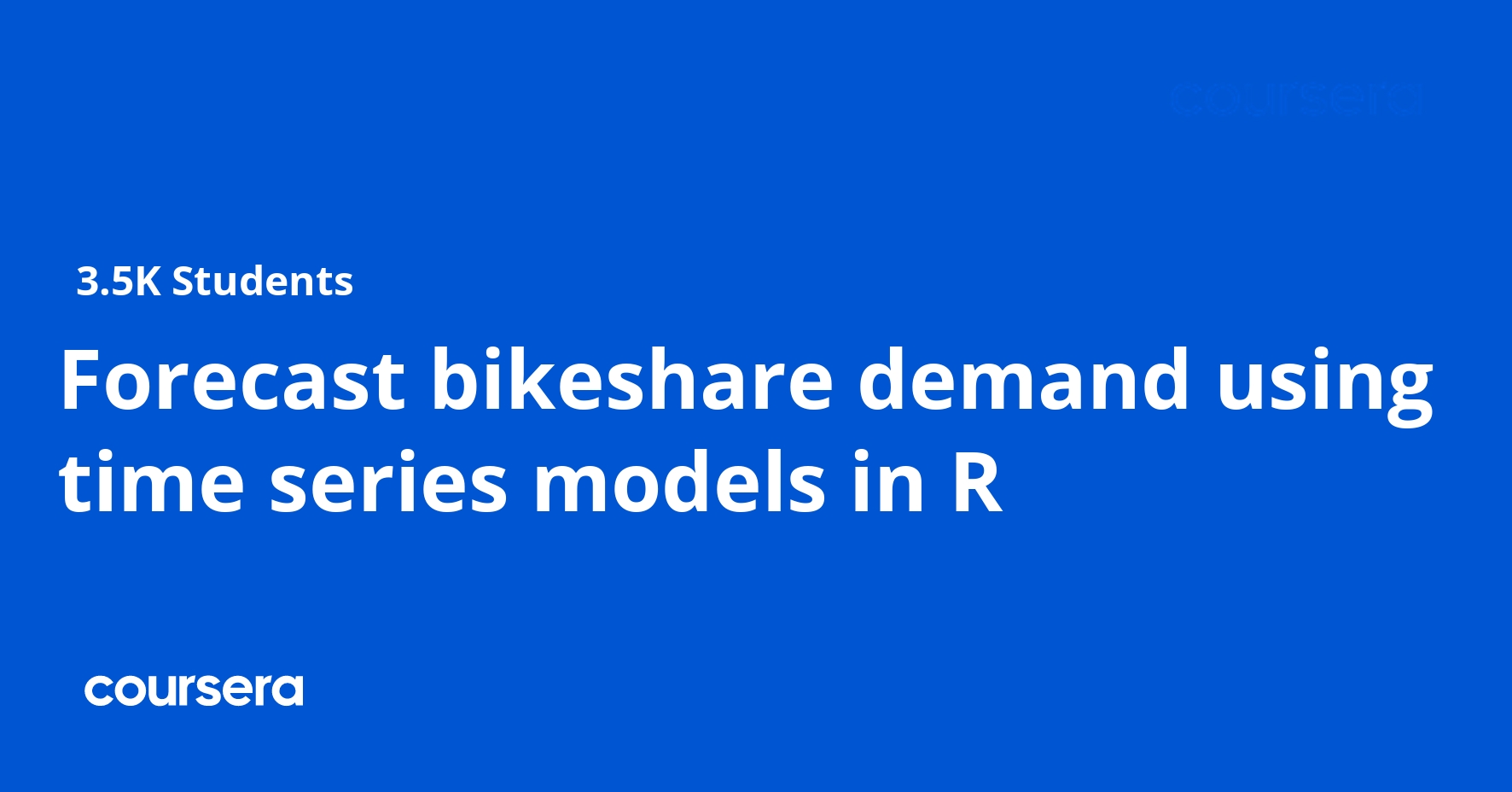 Forecast bikeshare demand using time series models in R