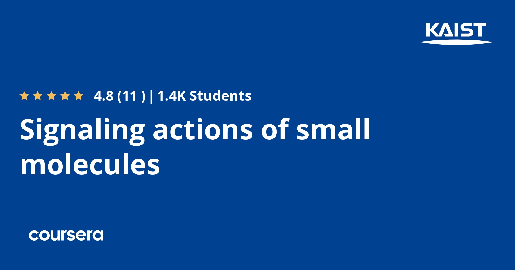 Signaling actions of small molecules | Coursera