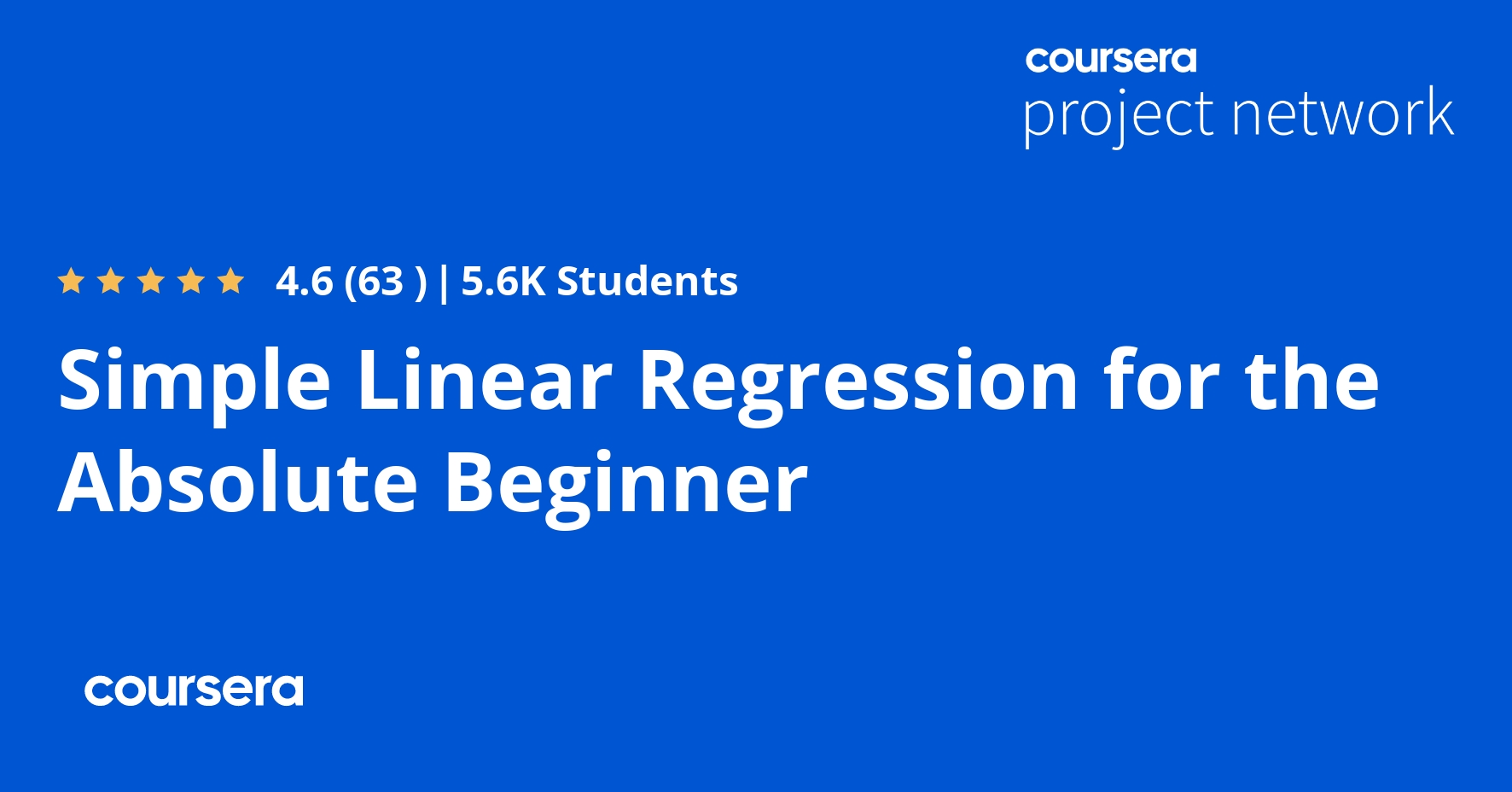 Project Simple Linear Regression For The Absolute Beginner 2 Hrs 