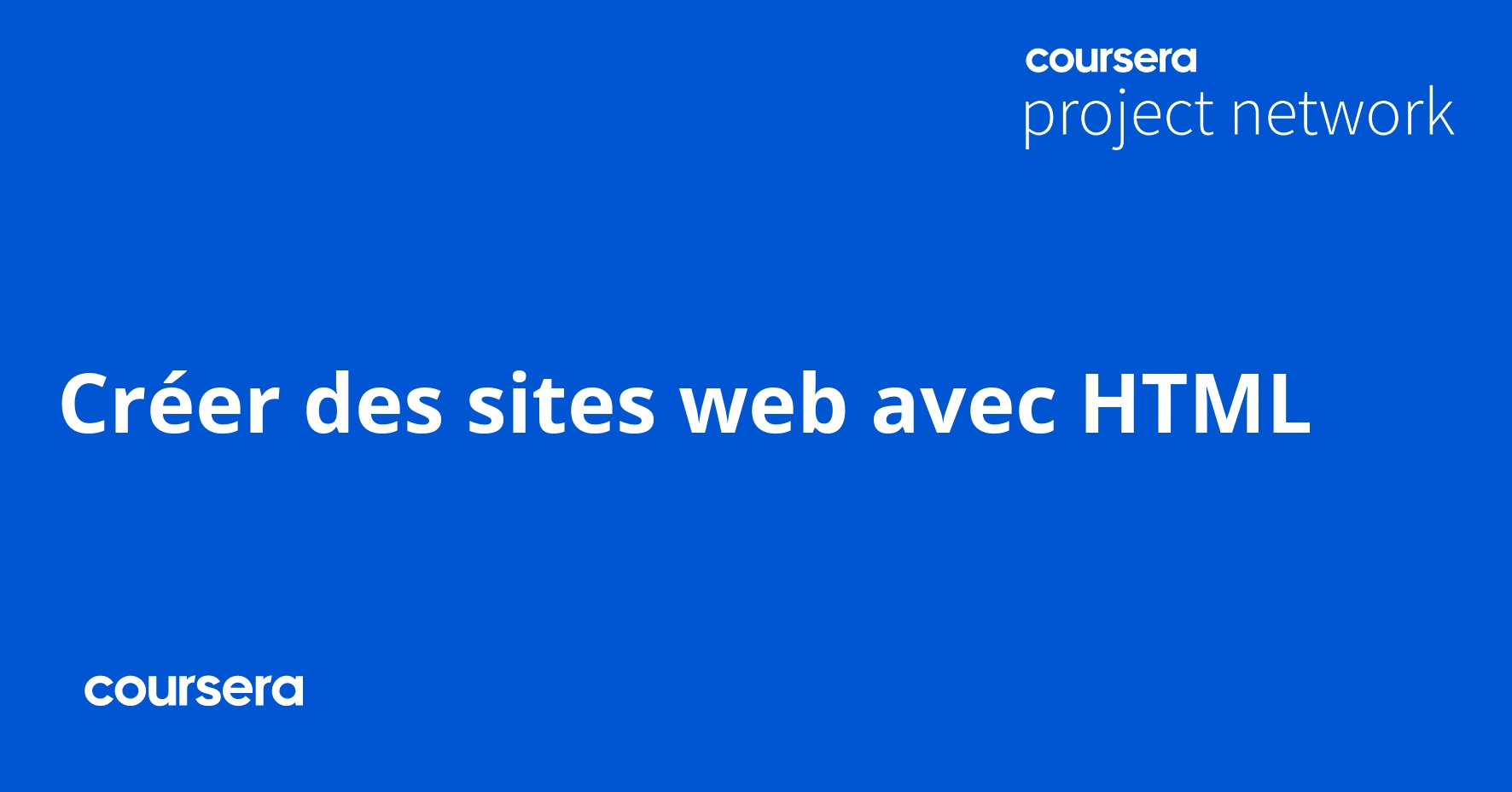 Créer des sites web avec HTML