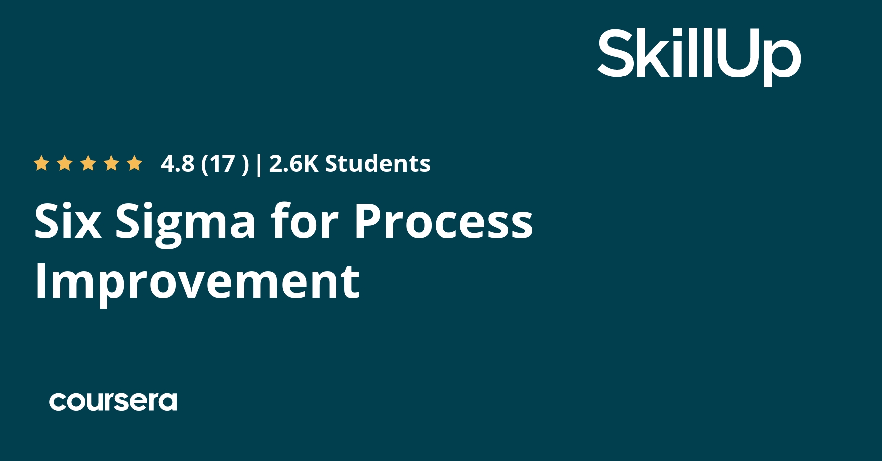 Six Sigma for Process Improvement | Coursera