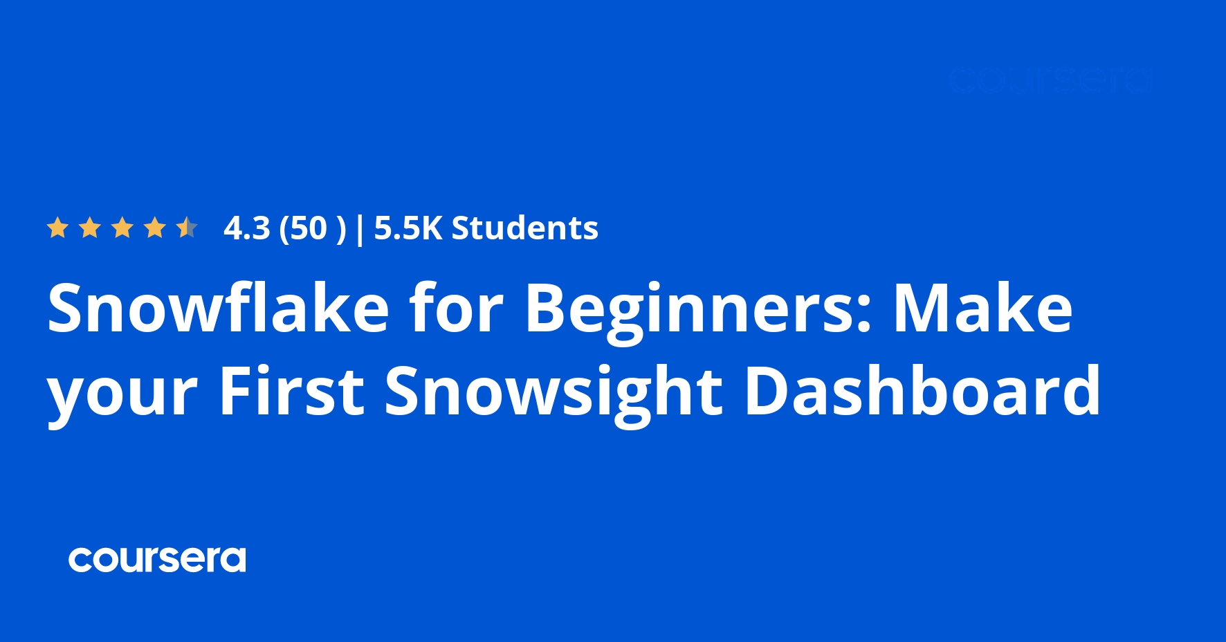 Snowflake for Beginners: Make your First Snowsight Dashboard