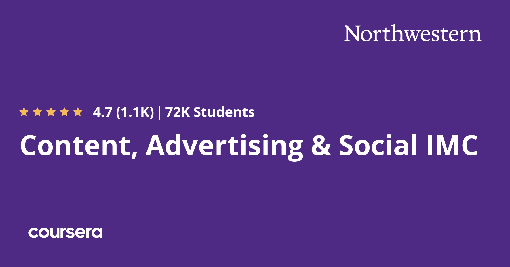 Content, Advertising & Social IMC | Coursera