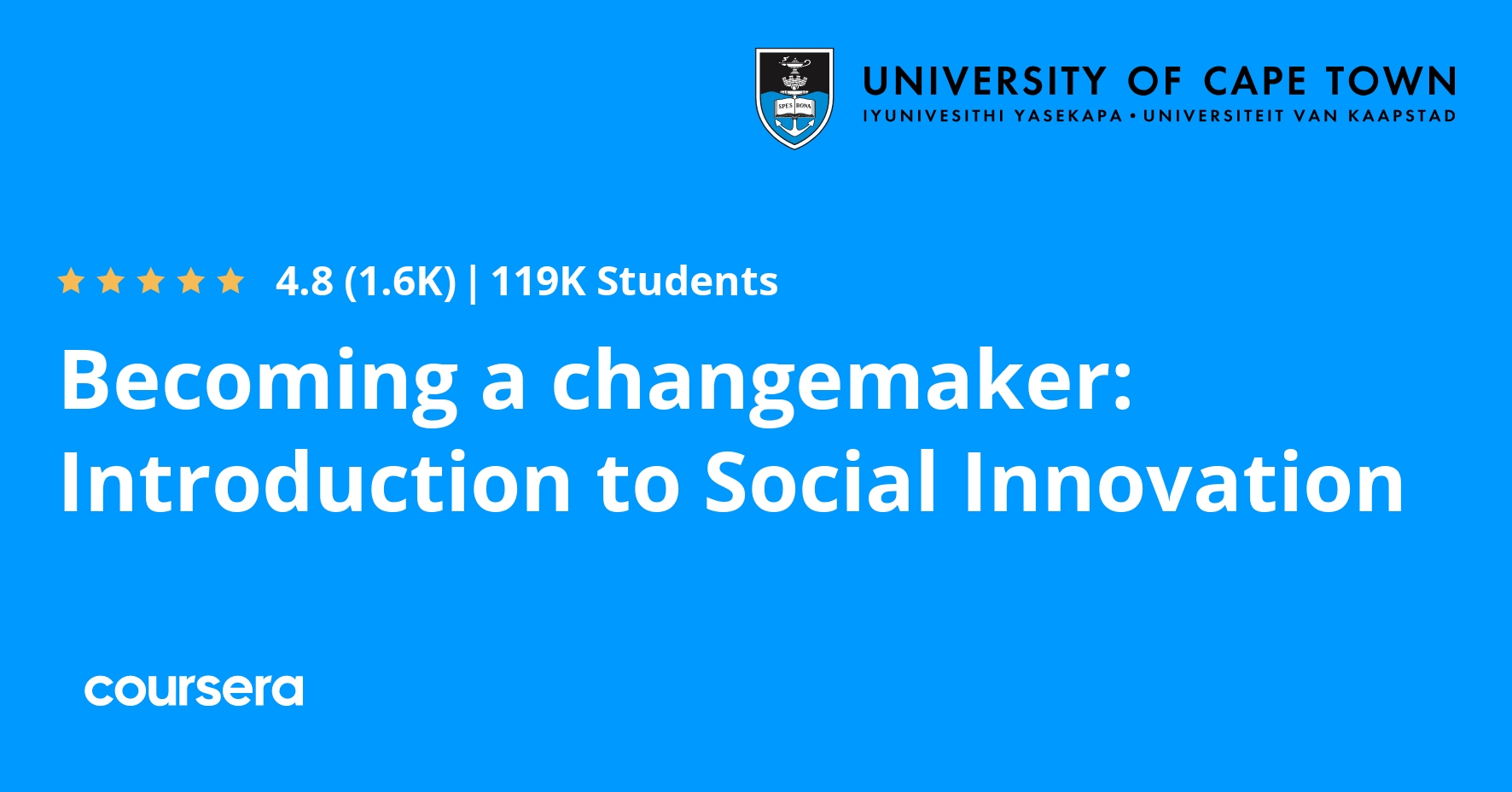 Becoming a changemaker: Introduction to Social Innovation | Coursera