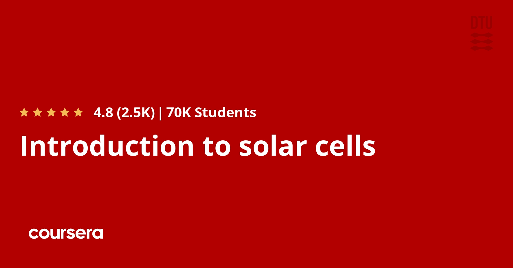 Introduction to solar cells | Coursera