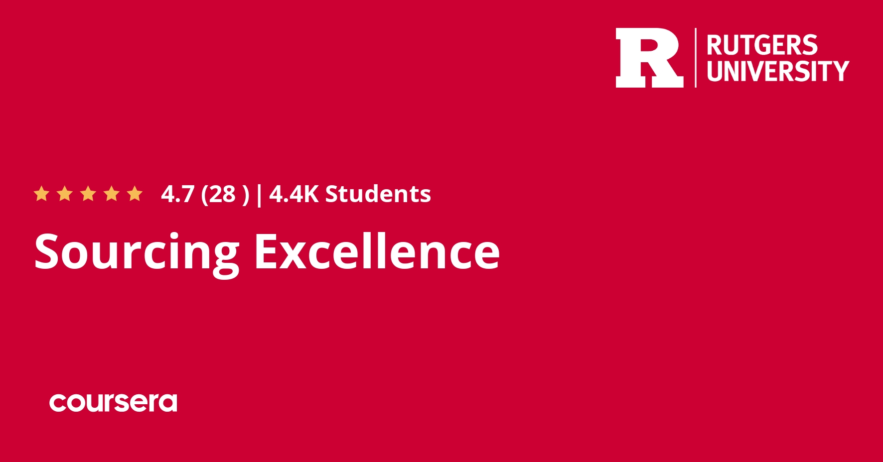 Sourcing Excellence | Coursera