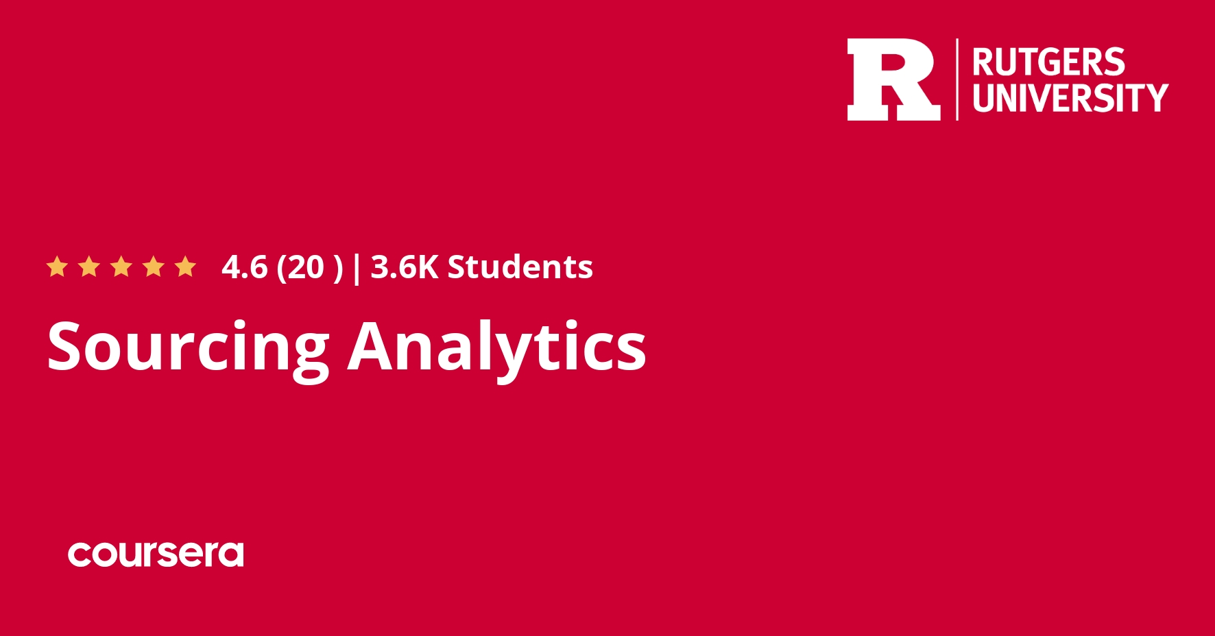 Sourcing Analytics | Coursera