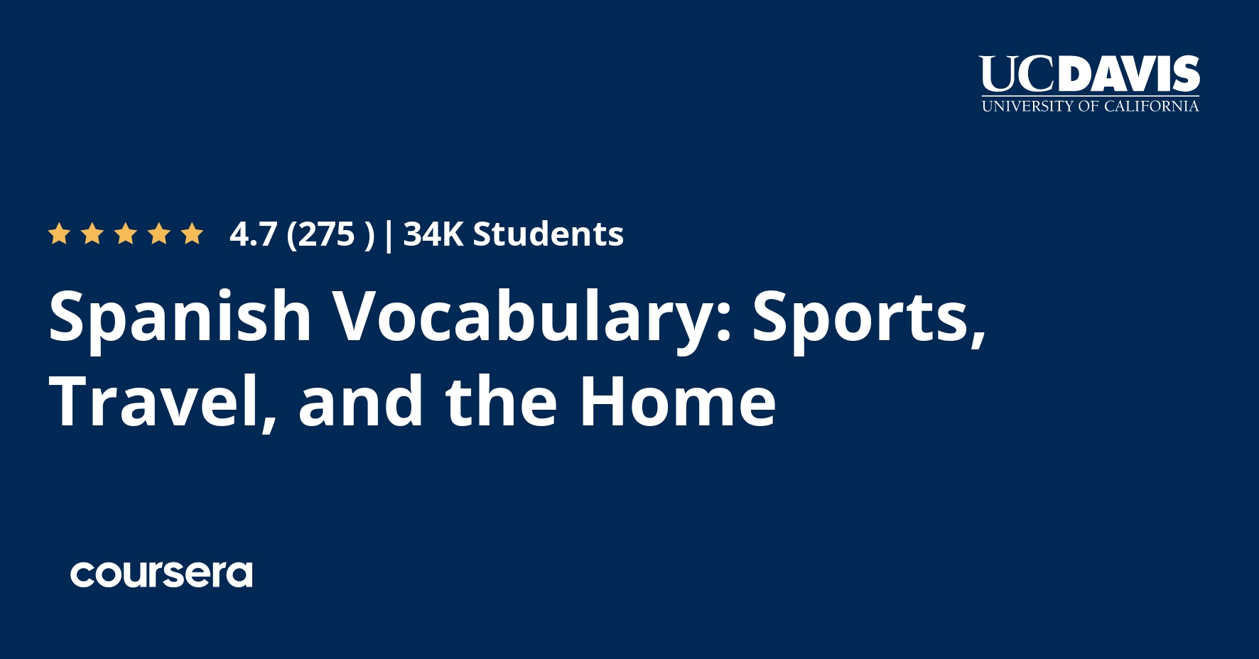 Spanish Vocabulary: Sports, Travel, and the Home | Coursera