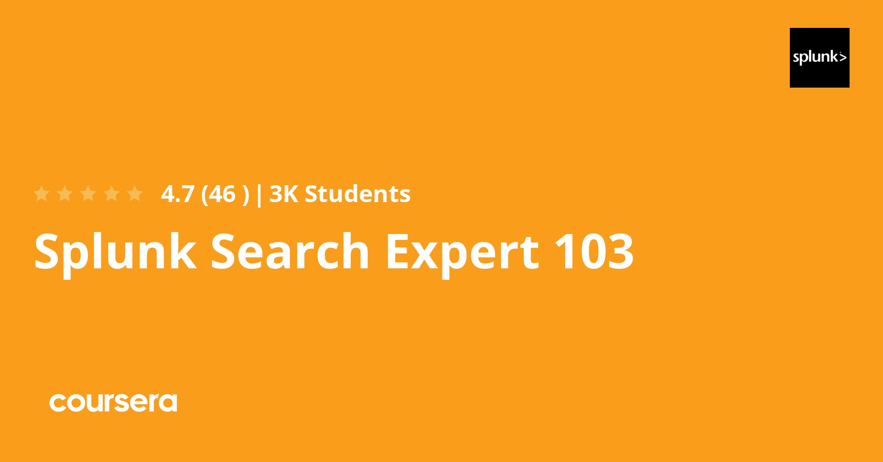 Splunk Search Expert 103 | Coursera
