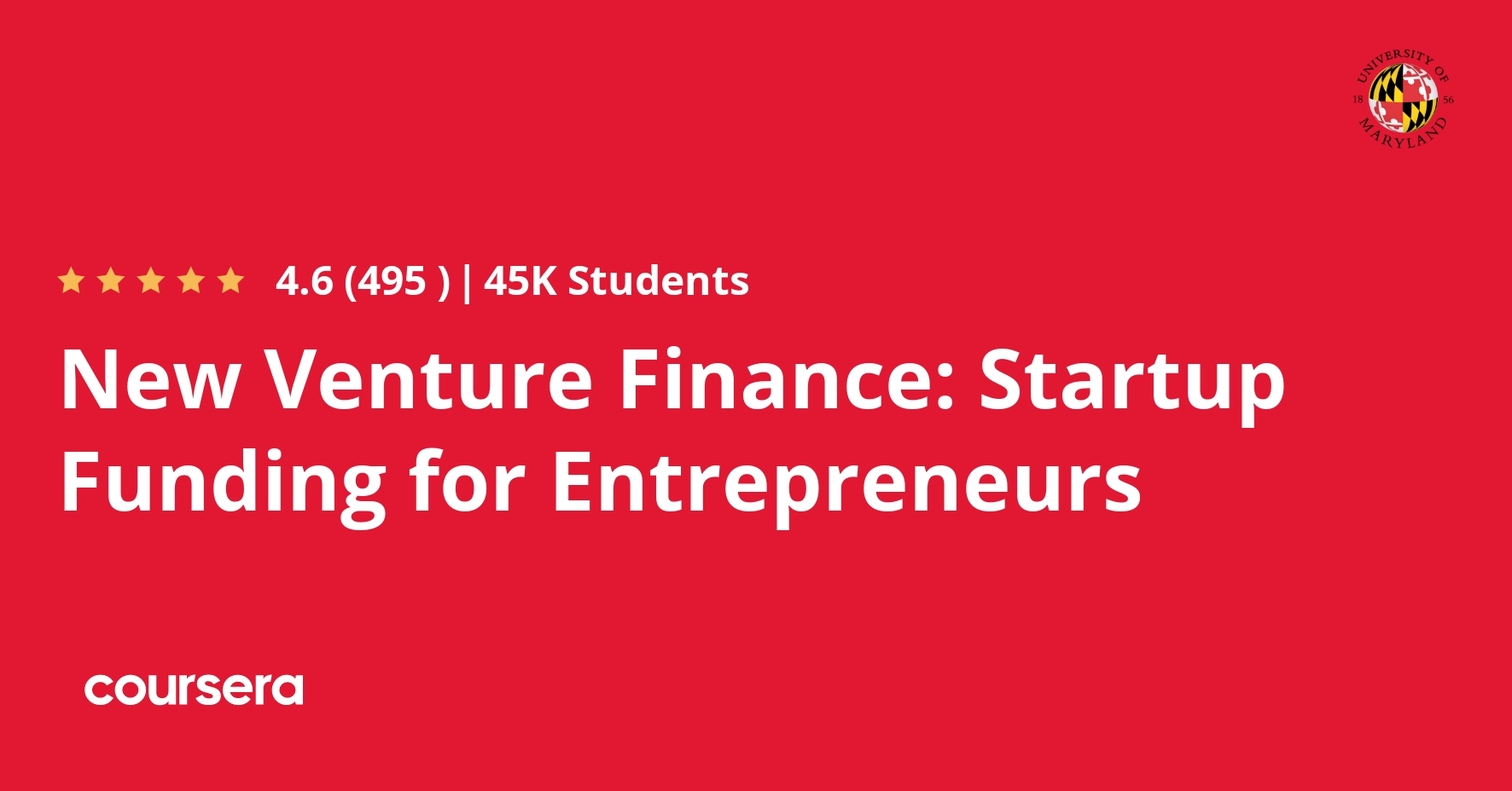 New Venture Finance: Startup Funding for Entrepreneurs | Coursera