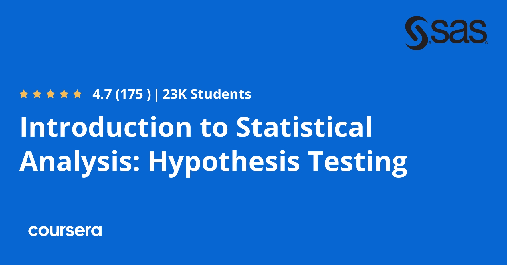 Introduction To Statistical Analysis Hypothesis Testing Coursera
