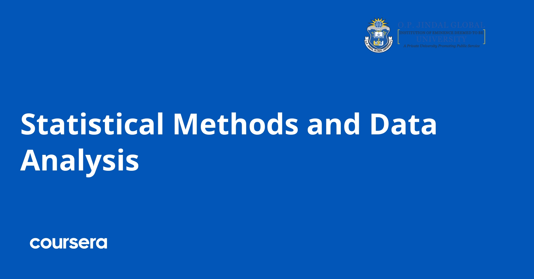 Statistical Methods and Data Analysis | Coursera