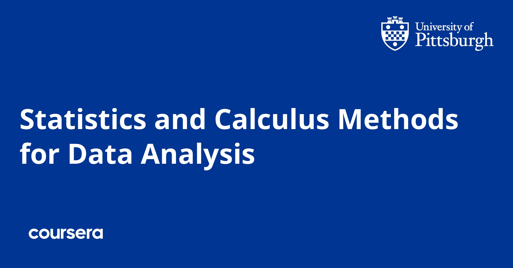 Statistics and Calculus Methods for Data Analysis | Coursera