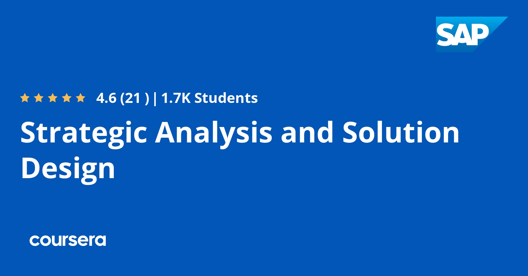 Strategic Analysis and Solution Design | Coursera