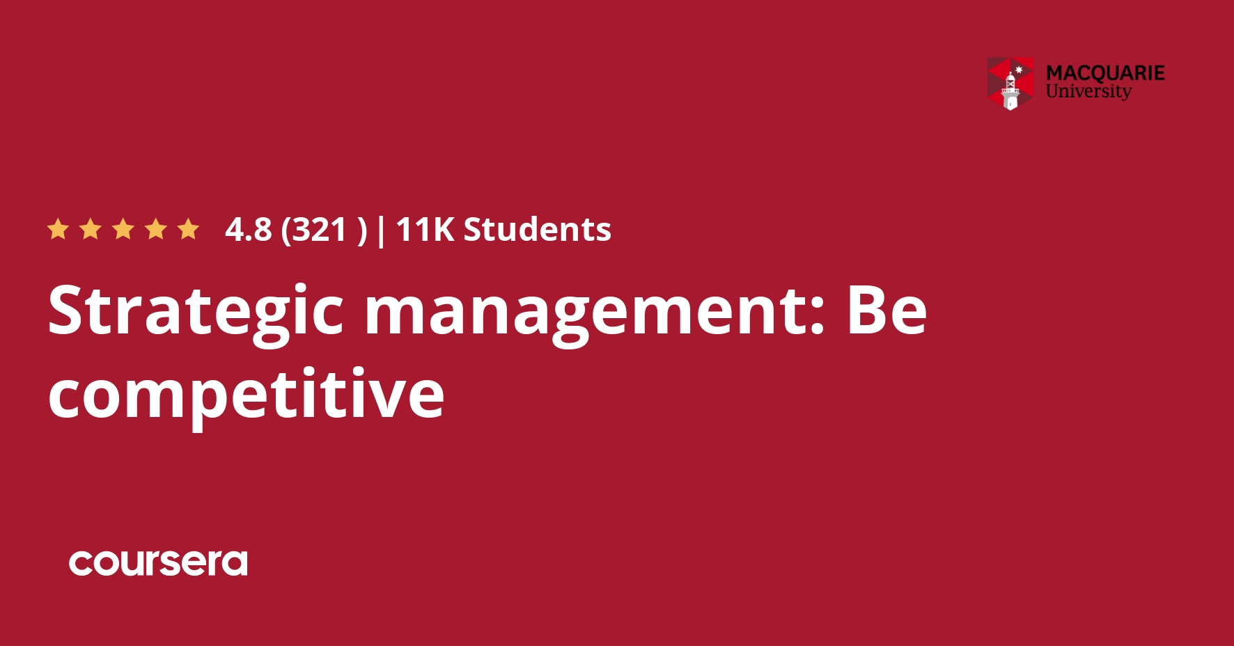 Strategic management: Be competitive | Coursera