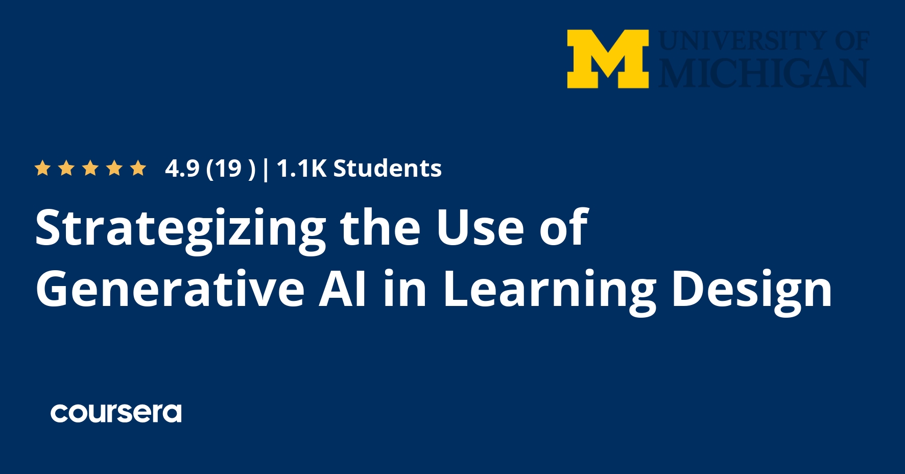 Strategizing the Use of Generative AI in Learning Design | Coursera