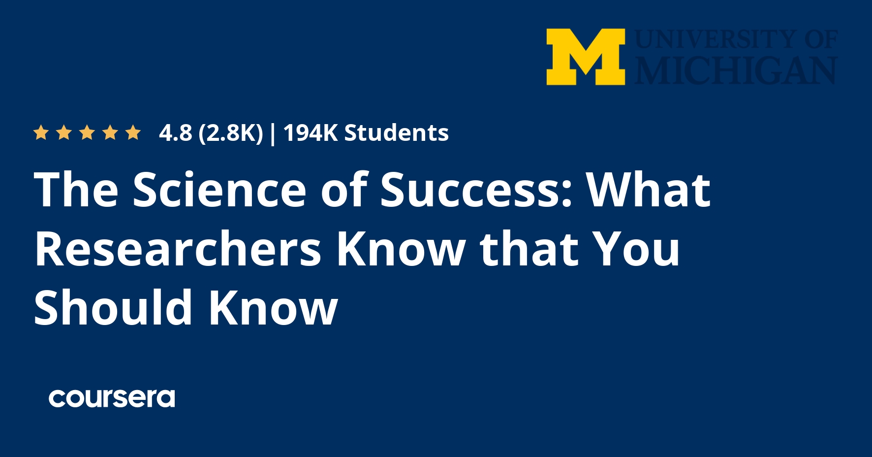 The Science of Success: What Researchers Know that You Should Know ...