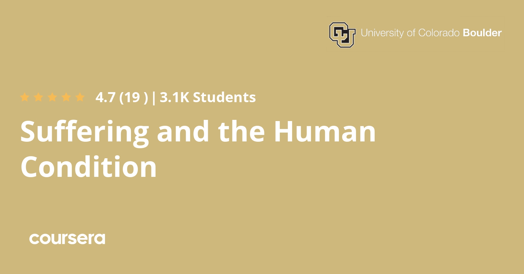 Suffering and the Human Condition | Coursera