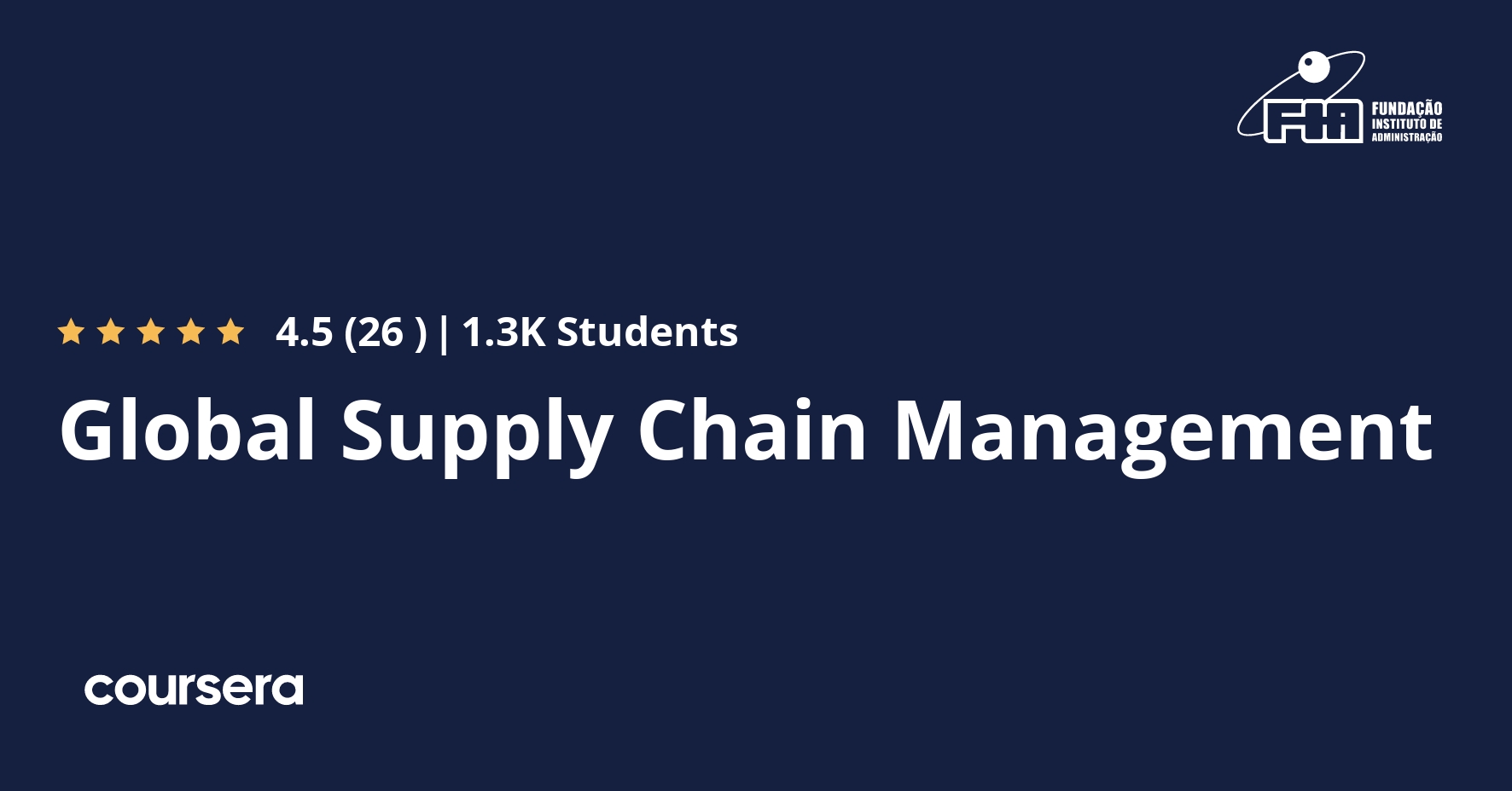 Global Supply Chain Management | Coursera