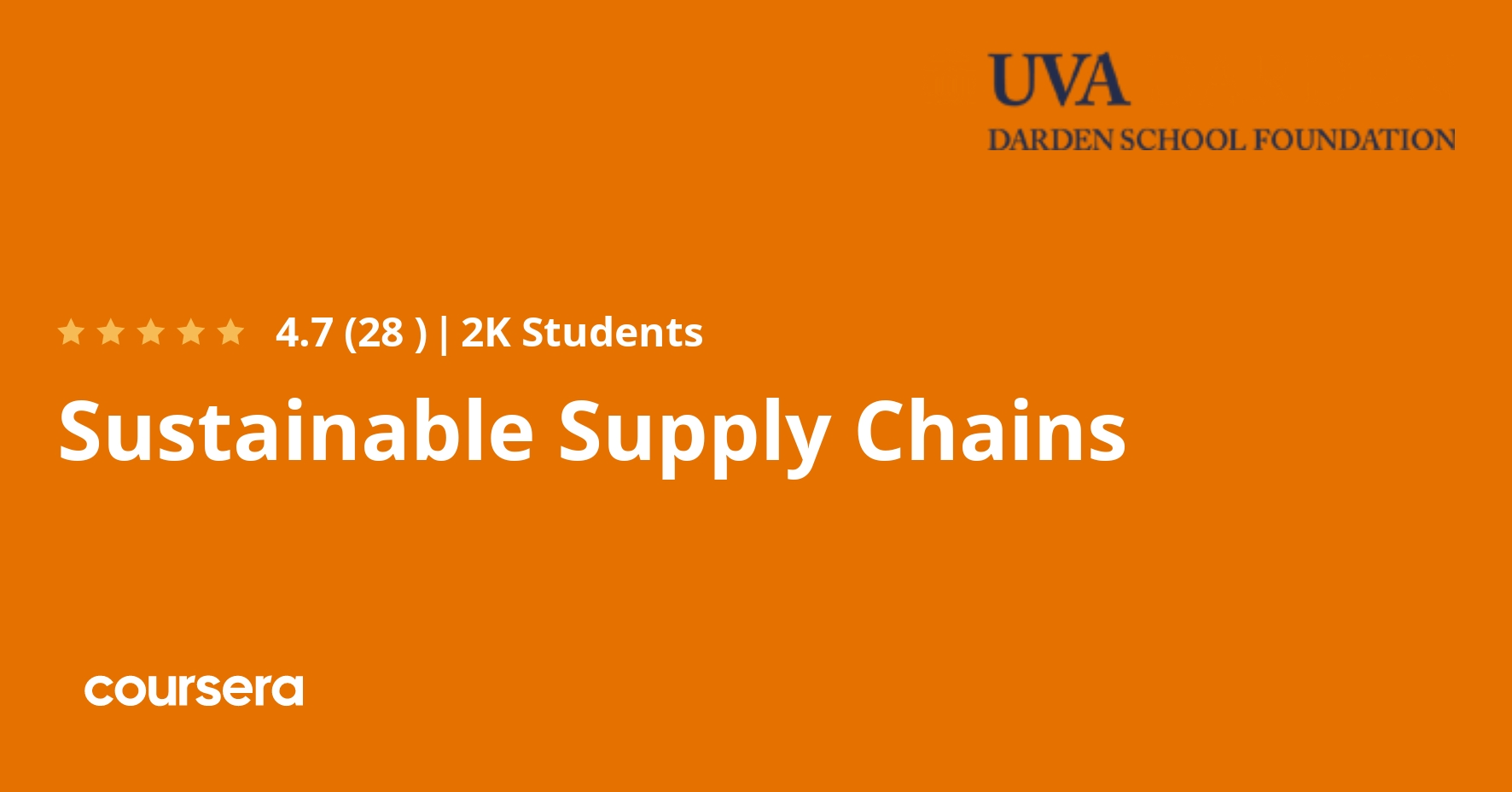 Sustainable Supply Chains | Coursera