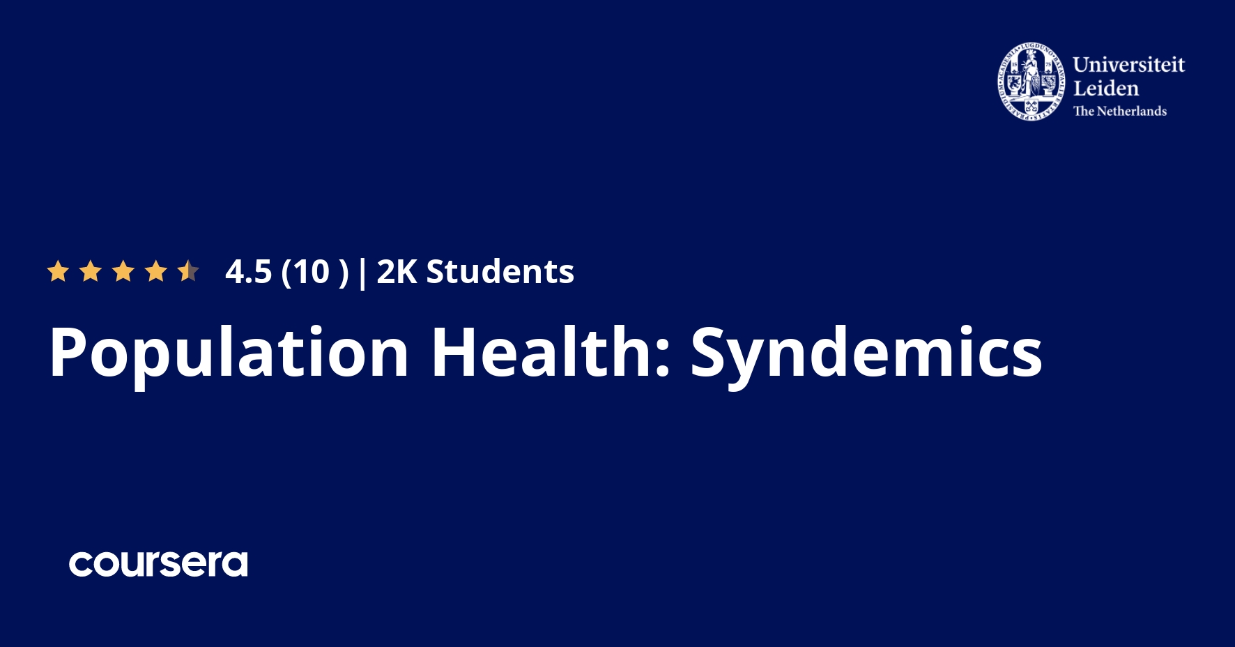 Population Health: Syndemics | Coursera
