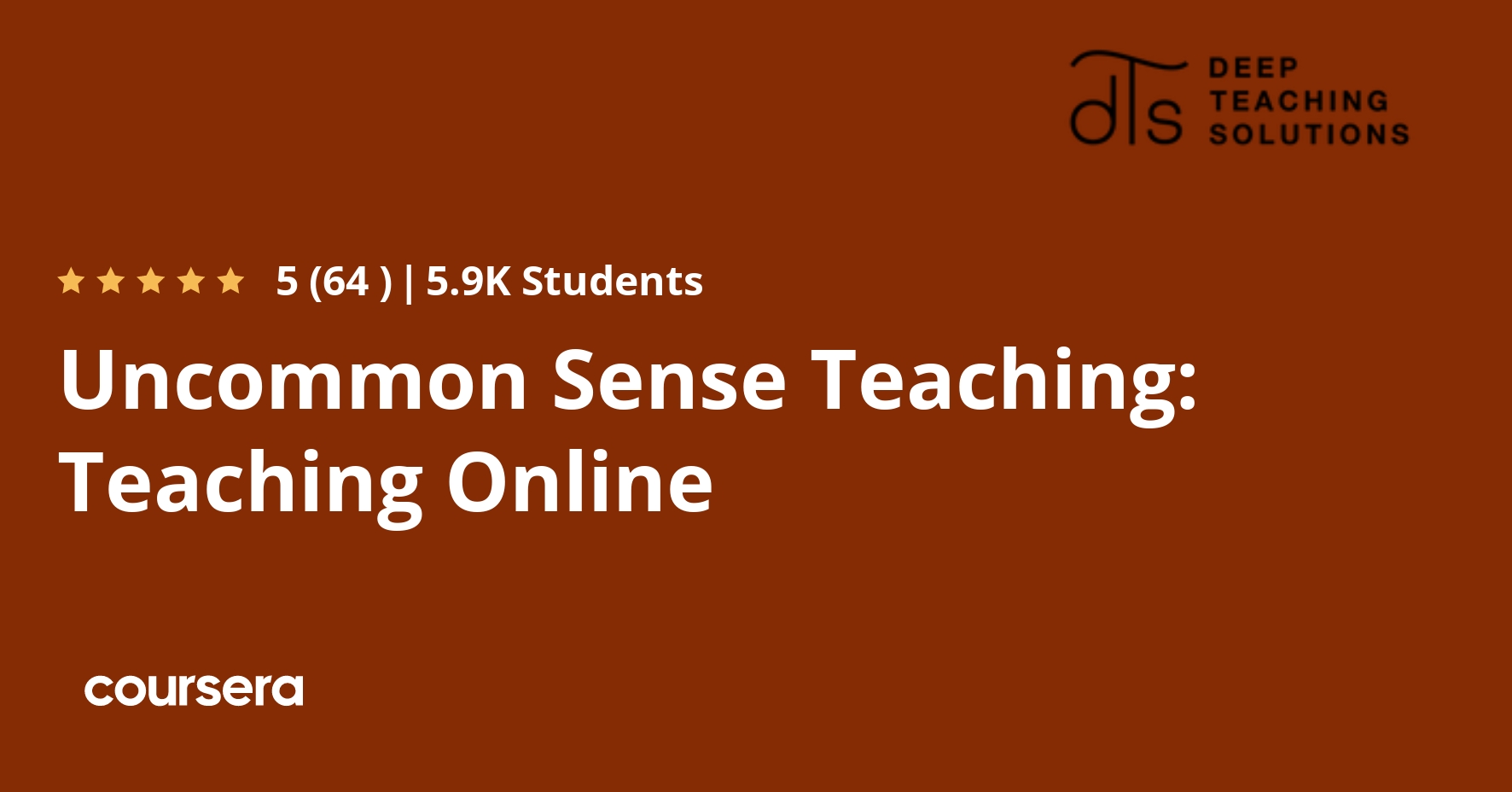 Uncommon Sense Teaching: Teaching Online | Coursera