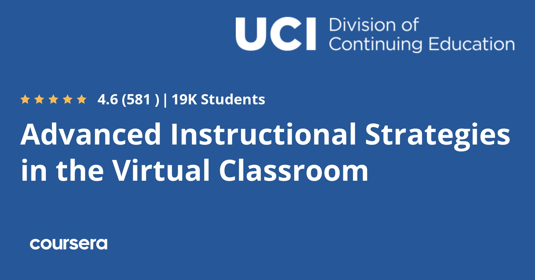 Advanced Instructional Strategies in the Virtual Classroom | Coursera
