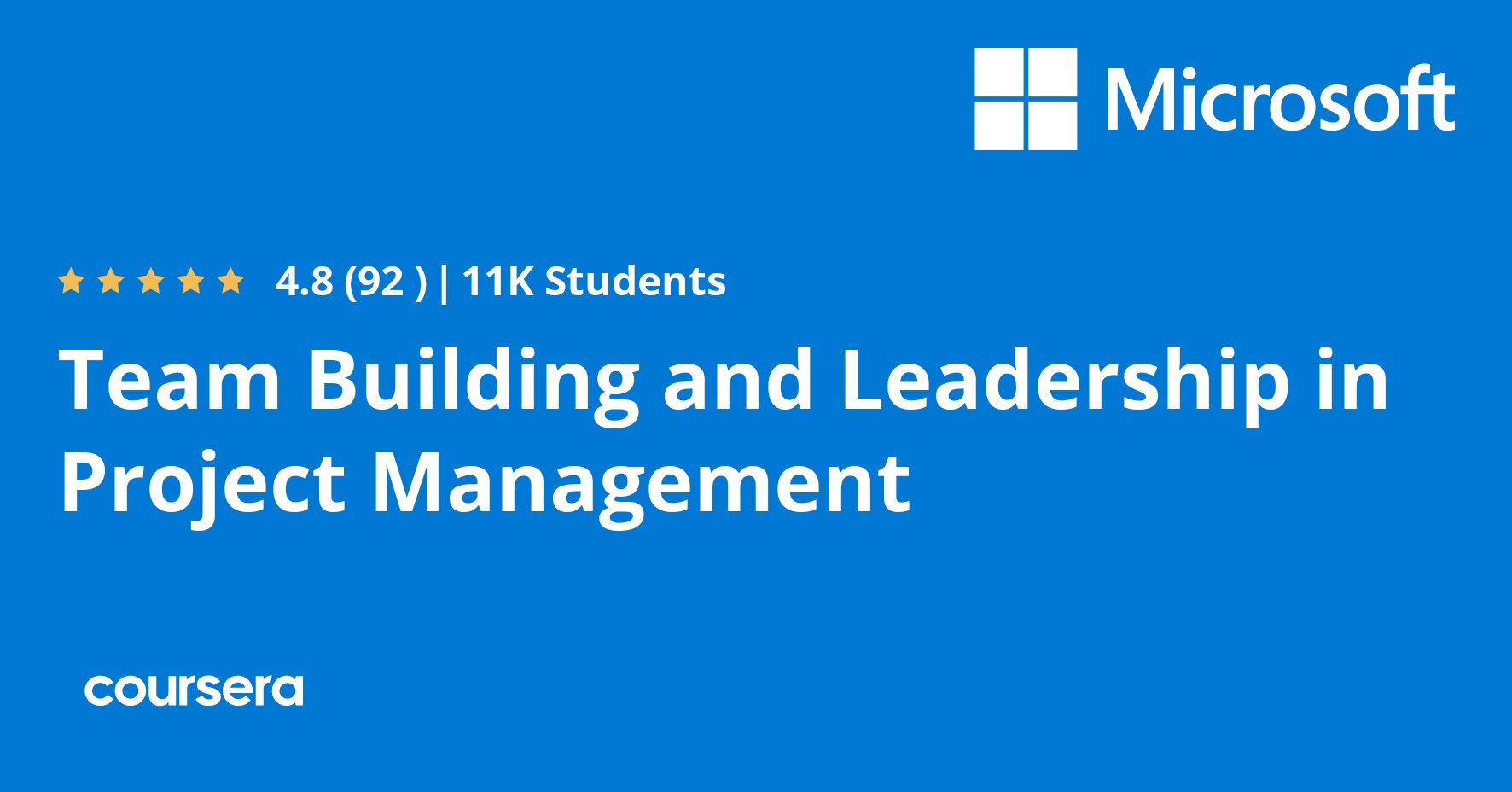 Team Building and Leadership in Project Management | Coursera