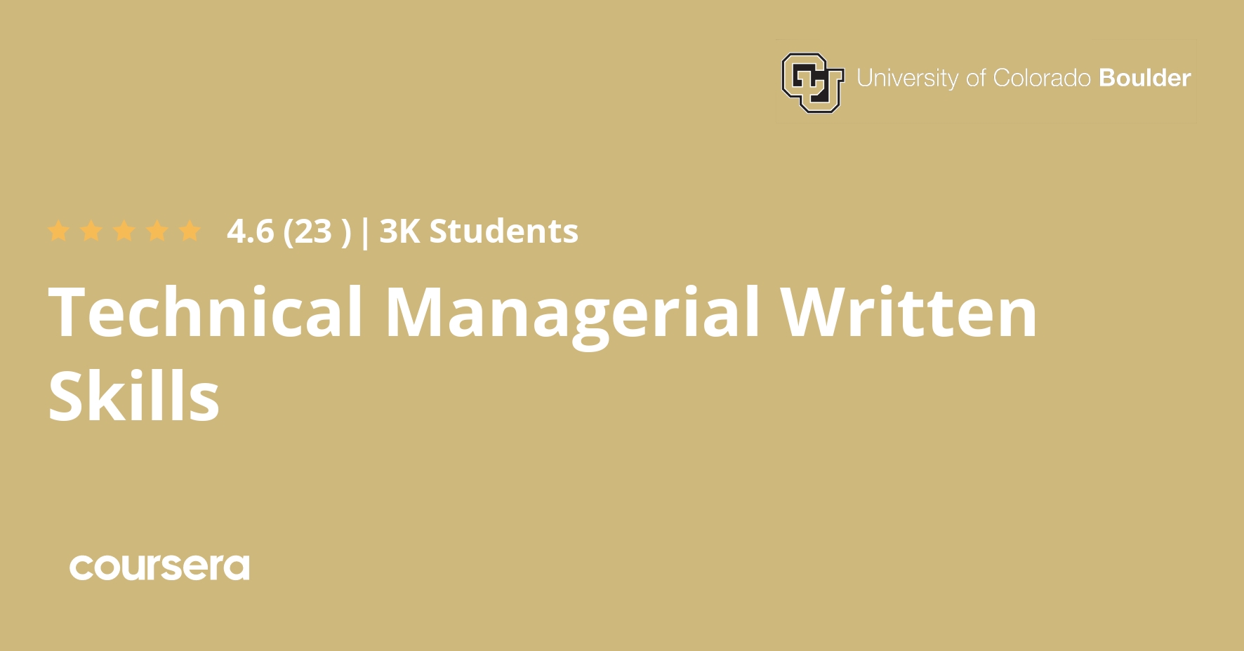 Technical Managerial Written Skills | Coursera