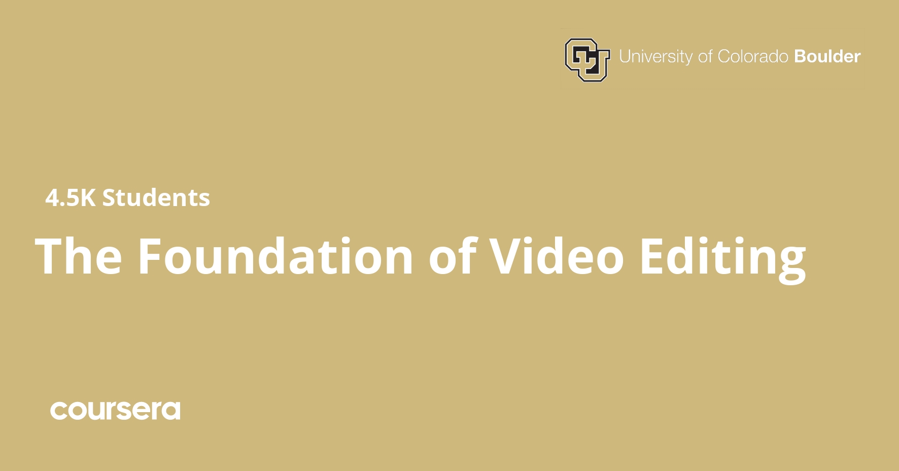The Foundation of Video Editing | Coursera