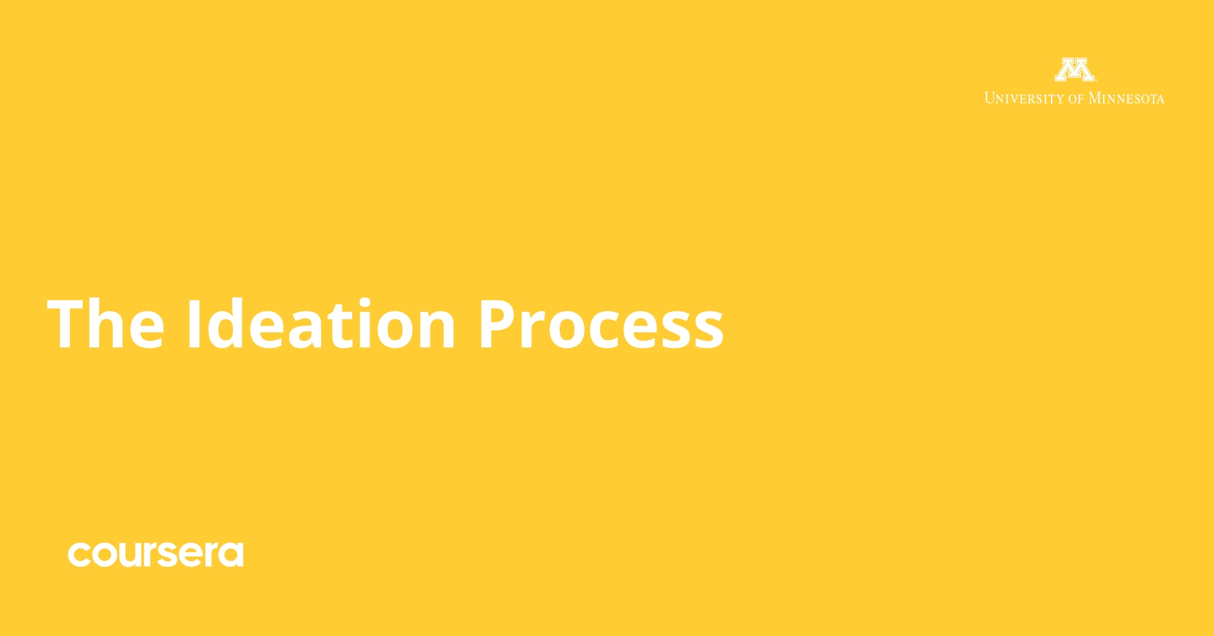 The Ideation Process | Coursera