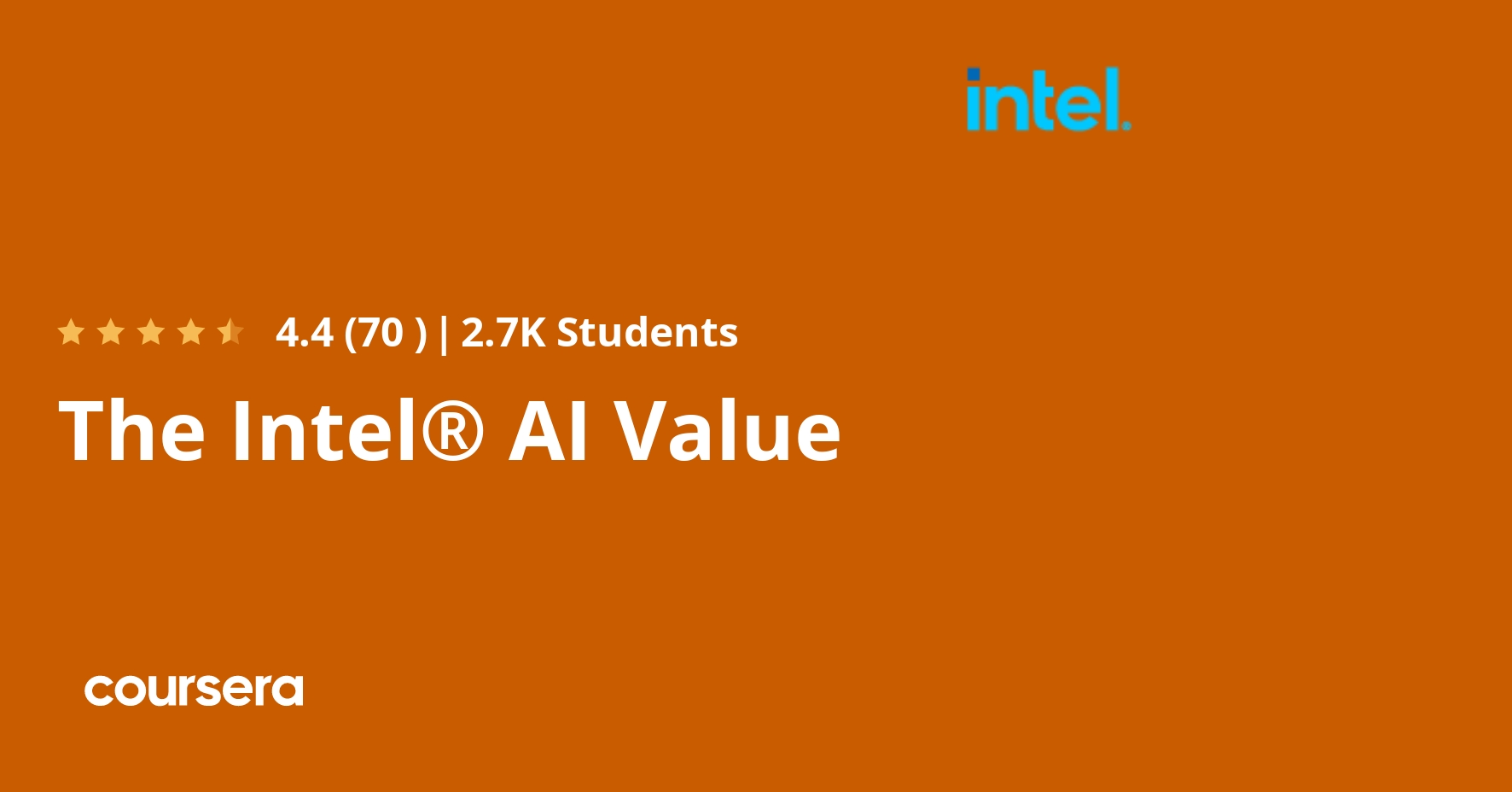 The Intel® AI Value | Coursera