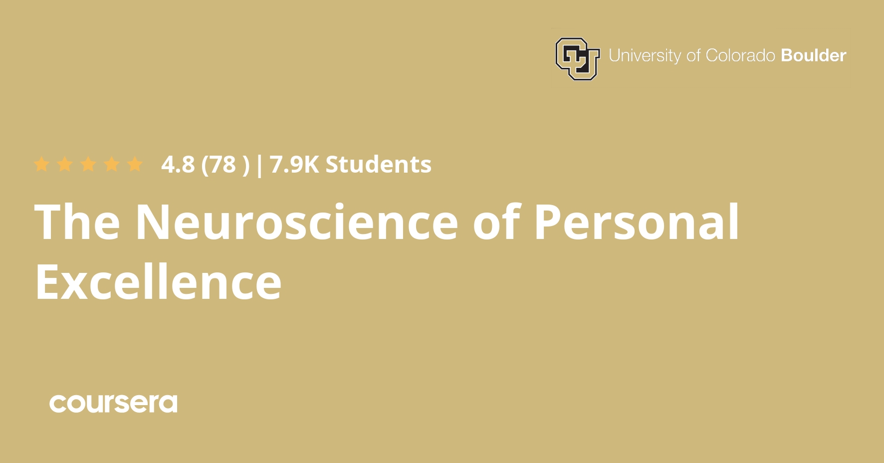 The Neuroscience of Personal Excellence | Coursera