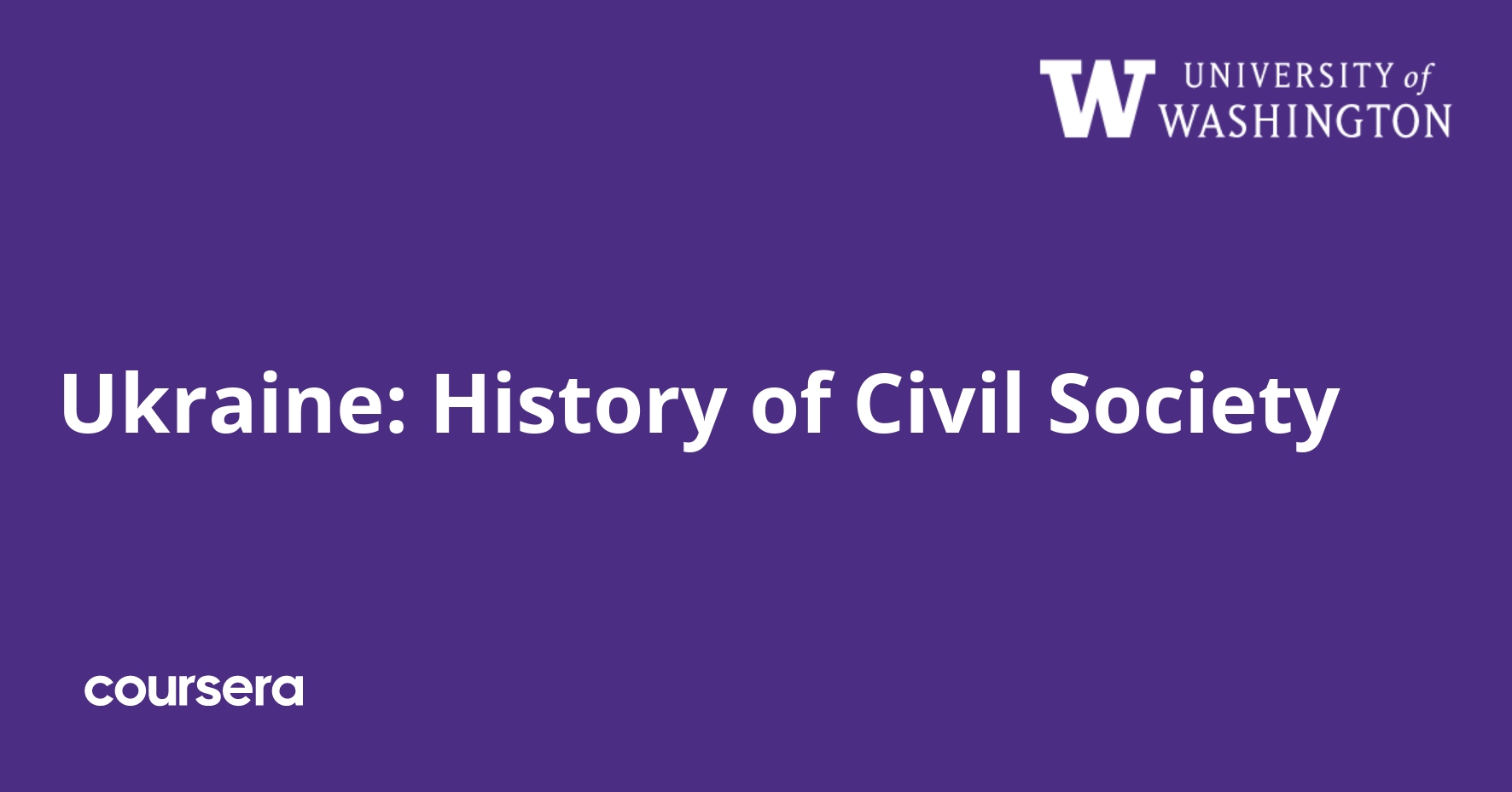 Ukraine: History of Civil Society | Coursera