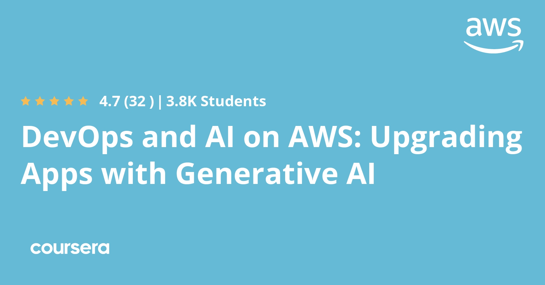 DevOps and AI on AWS: Upgrading Apps with Generative AI | Coursera