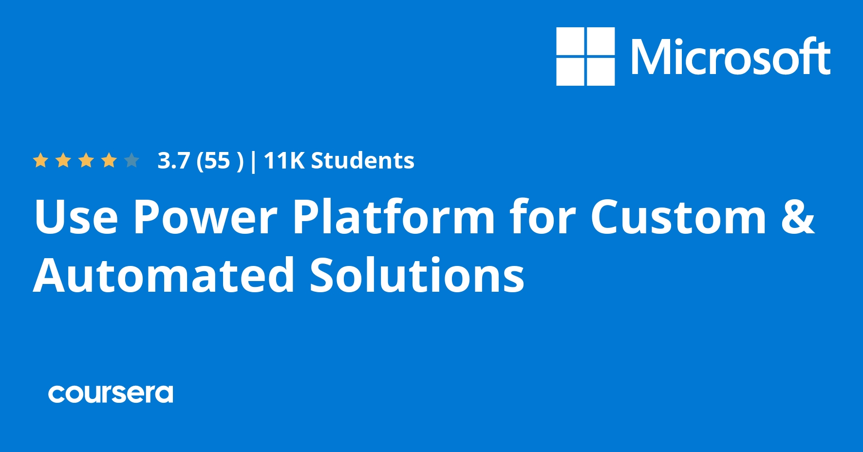 Use Power Platform for Custom & Automated Solutions | Coursera