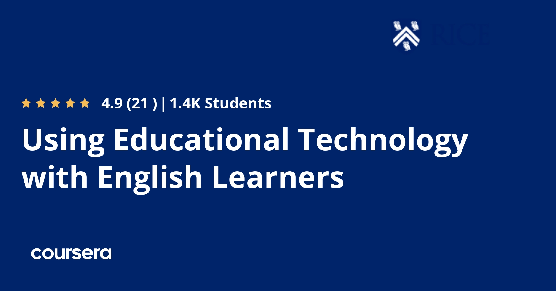 Using Educational Technology with English Learners | Coursera
