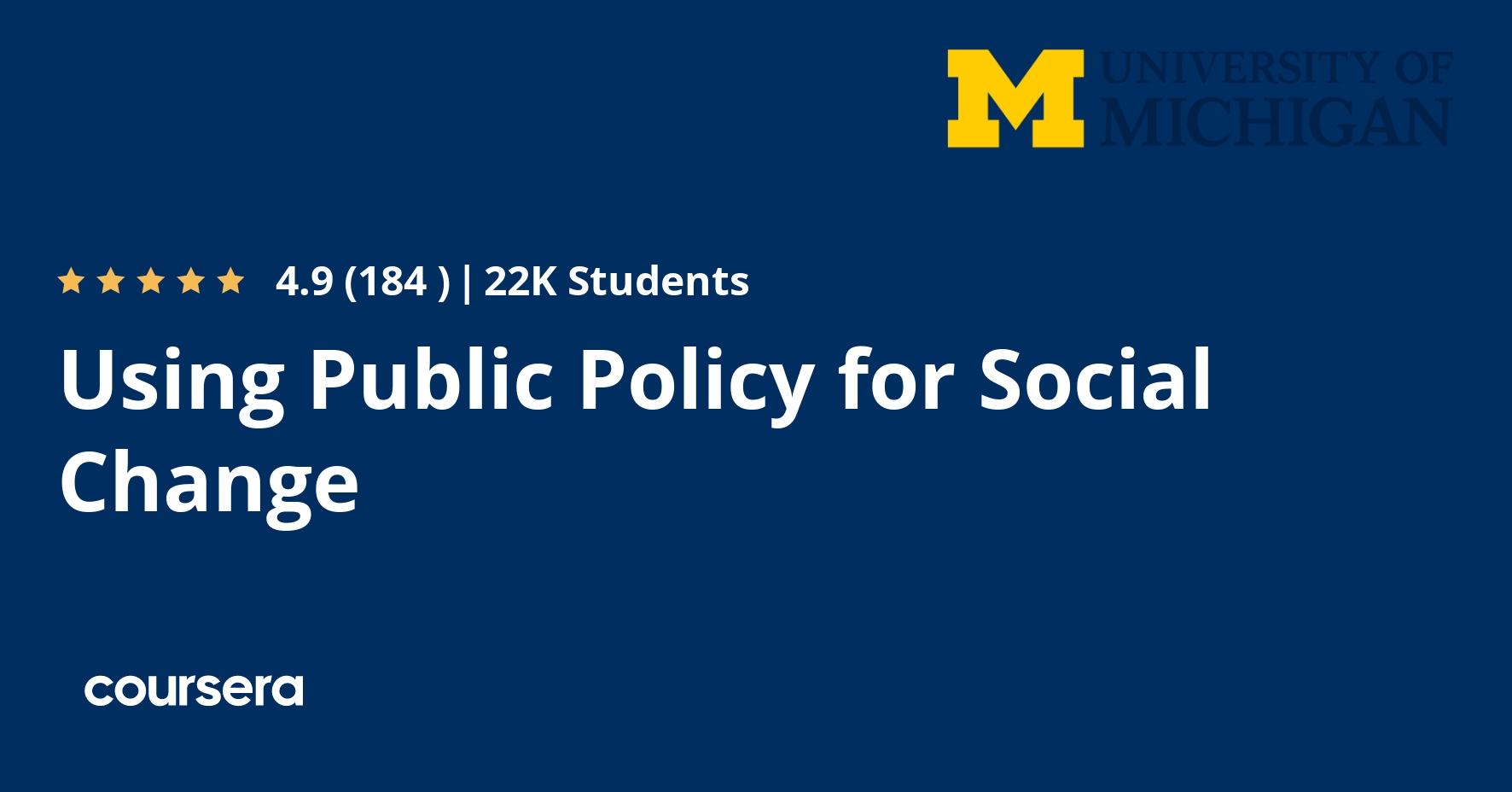 Using Public Policy for Social Change | Coursera