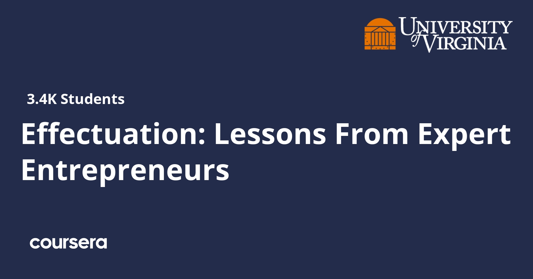 Effectuation: Lessons From Expert Entrepreneurs | Coursera
