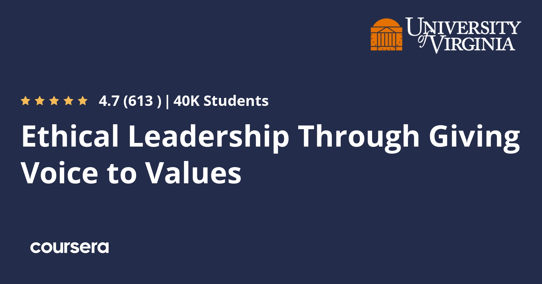 Ethical Leadership Through Giving Voice to Values | Coursera