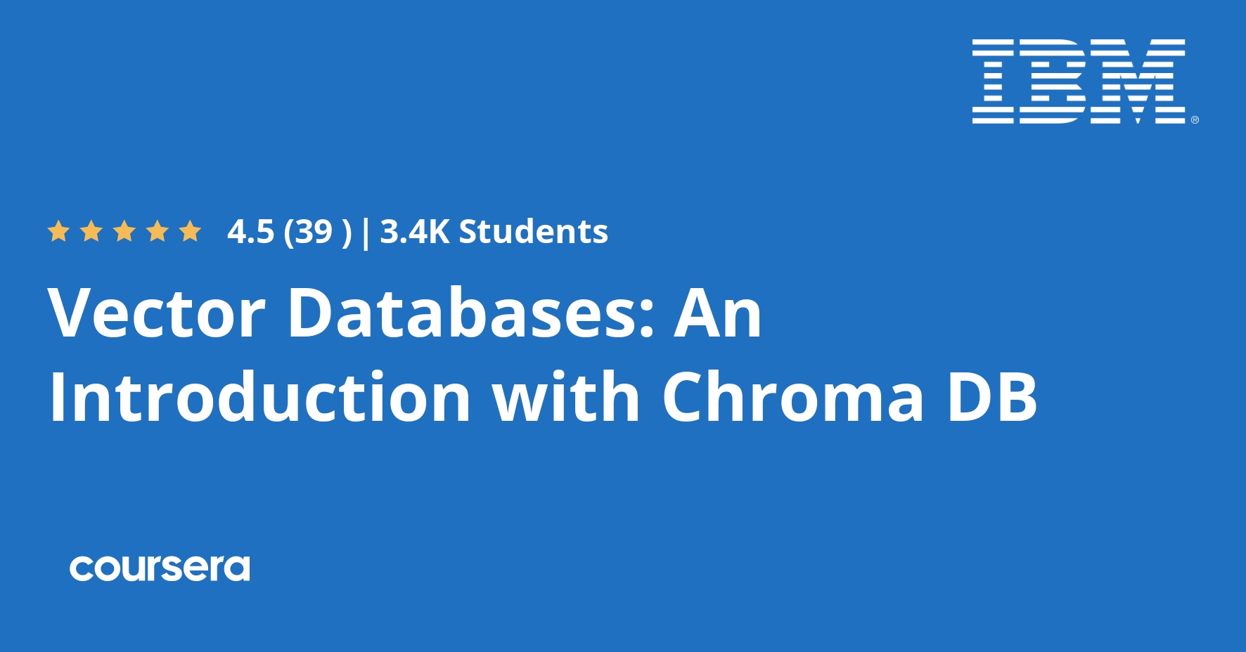 Vector Databases: An Introduction with Chroma DB | Coursera