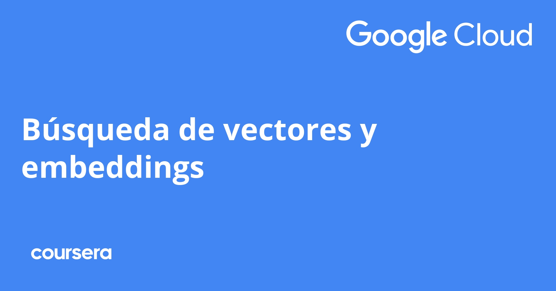 Búsqueda de vectores y embeddings | Coursera
