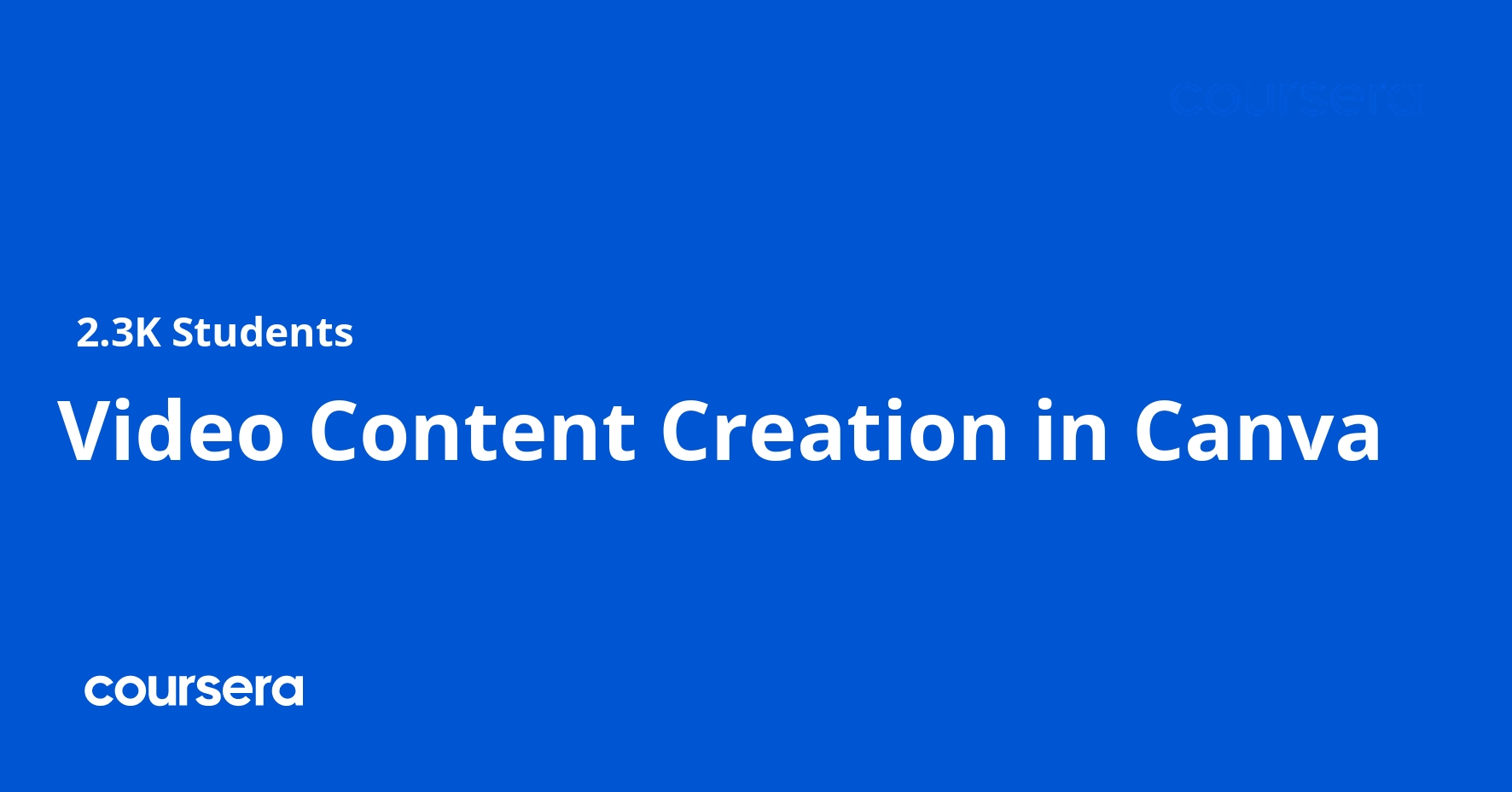 Video Content Creation in Canva | Coursera